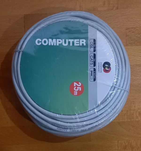 NETZWERK INSTALLATIONSKABEL 25M CAT5 Kabel ohne Stecker EUR 9,00 - PicClick DE